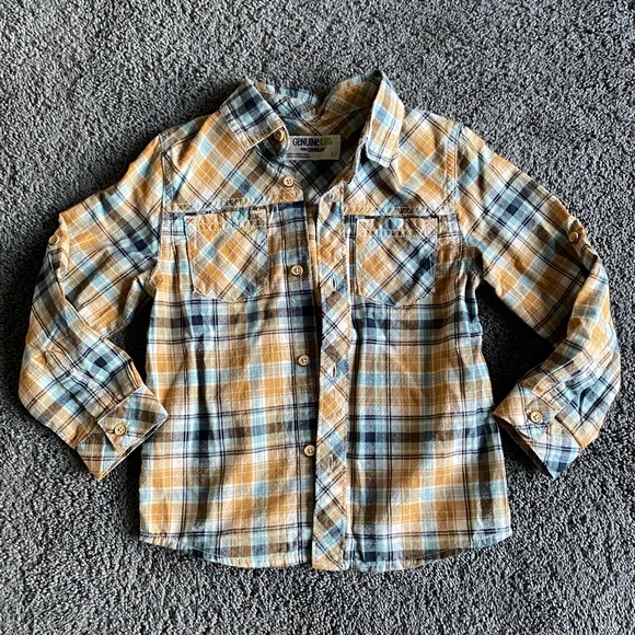 OshKosh B'gosh | Shirts & Tops | Osh Kosh Bgosh Plaid 5 Button Down ...